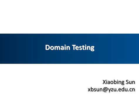 Domain Testing 6word文档在线阅读与下载无忧文档