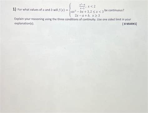 Solved How To Solve With Explanation On Three Conditions Of Chegg