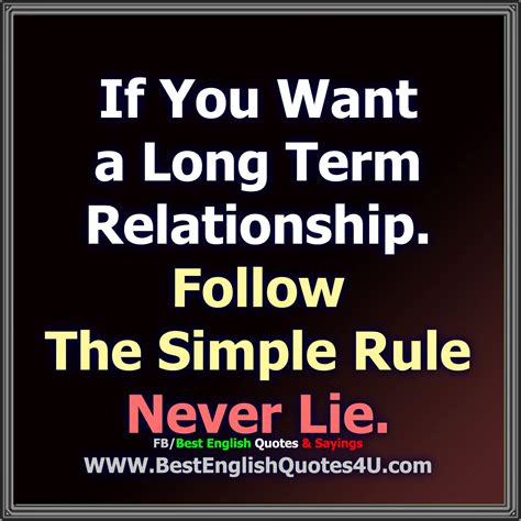 If You Want A Long Term Relationship