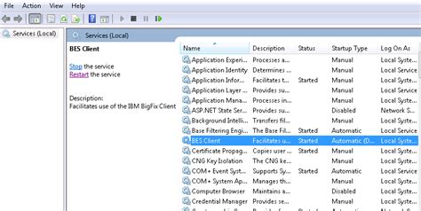 manual installation of bes helper service bigfix forum