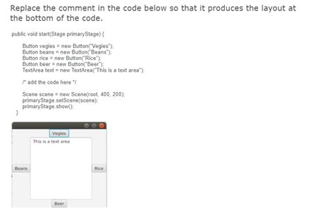 Solved Replace The Comment In The Code Below So That It Chegg