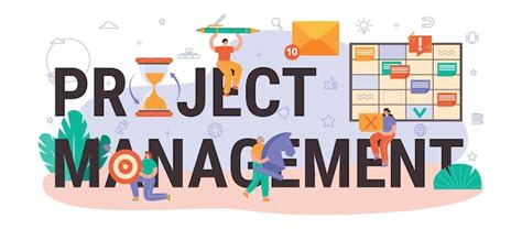 Premium Vector Project Management Typographic Header Successful Business Project Planning