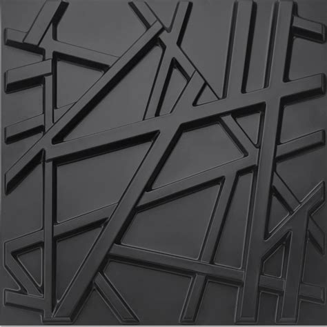 Decorative Stripes Black Textured 3d Panels In Modern Wall Design