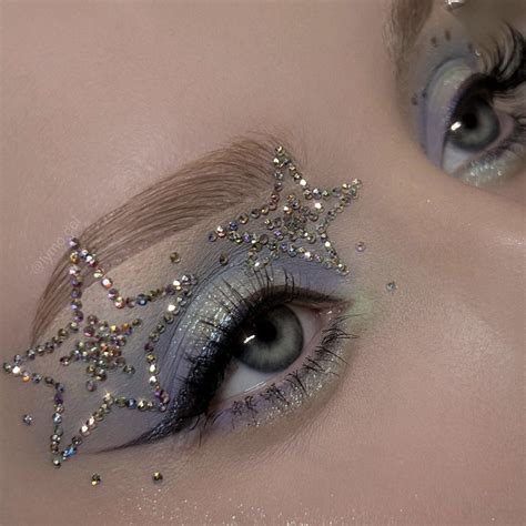 Creative Makeup Looks With Gems Fun Prom Makeup Pop Star Makeup