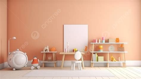 빈 수평 프레임 어린이 테이블과 창 3d 렌더 옆에 화려한 선반이 있는 활기찬 어린이 방 아기 침실 키즈 벽 아기방 배경 일러스트 및 사진 무료 다운로드 Pngtree