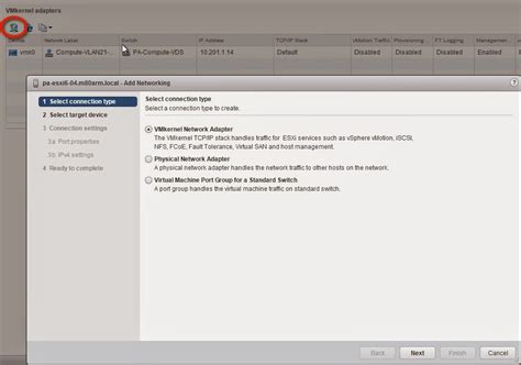 m80arm virtualization warrior creating a new vmotion vmk adapter
