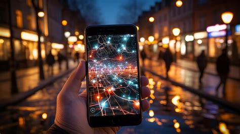 Premium Photo Idea Navigation Map In Smartphone