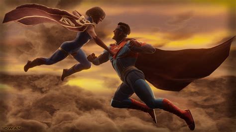 Superman Vs Supergirl By Sdwan On Deviantart