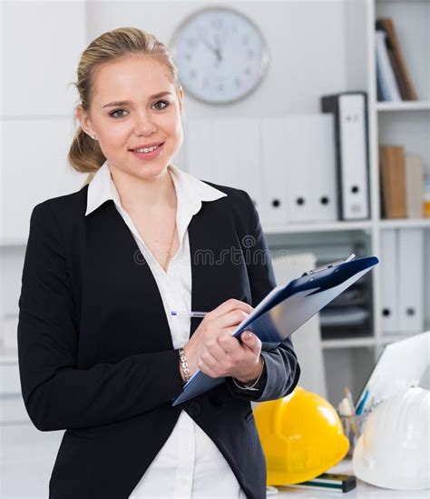 Female Assistant Noting Tasks Stock Image Image Of Positive