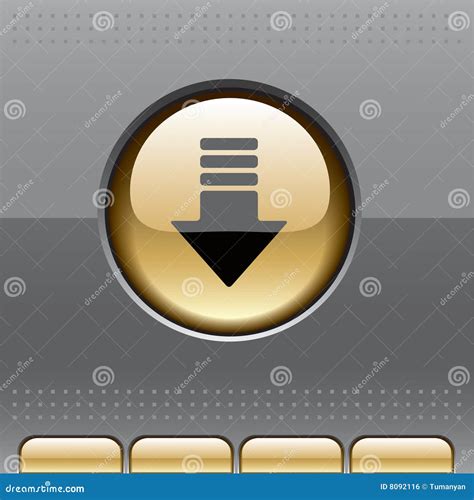 Glossy Button Stock Vector Illustration Of Sidebar Site 8092116