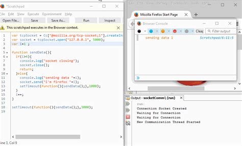 Javascript Data Send By Firefox Tcp Nd Cant Retrive Until