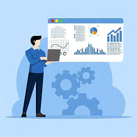 Premium Vector Data Analytics Concept Statistics To Analyze Diagrams