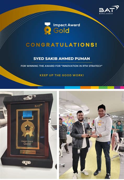 Syed Sakib Ahmed Puman On Linkedin Thrilled To Have Received The