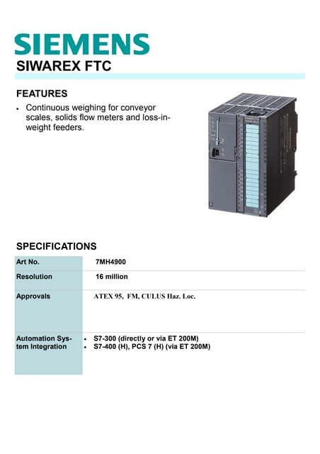 7mh4900 Siwarex Ftc Pdf