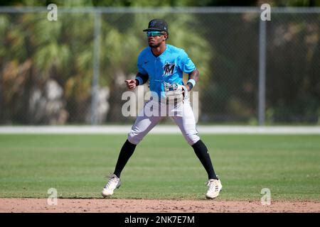 Miami Marlins Shortstop Nasim Nunez 4 Bats During A Milb Spring