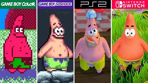 Evolution Of Patrick Star In Spongebob Games 2000 2023 Youtube