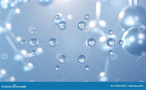 P Xylene Molecular Structure 3d Flat Model Para Xylene Structural