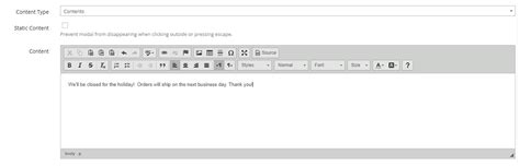 How To Create Popup On The Webstore Commercebuild Success Portal