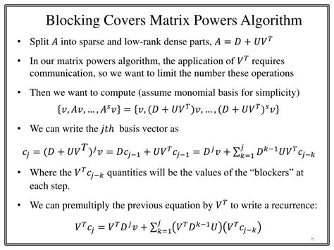 Ppt Exploiting Low Rank Structure In Computing Matrix Powers With Applications To