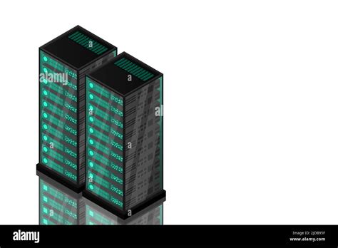Mainframe Powered Server High Technology Concept Data Center Cloud