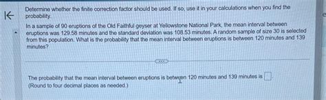 Solved Determine Whether The Finite Correction Factor Should