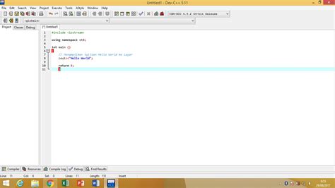 Tutorial Menampilkan Hello World Melalui Dev C