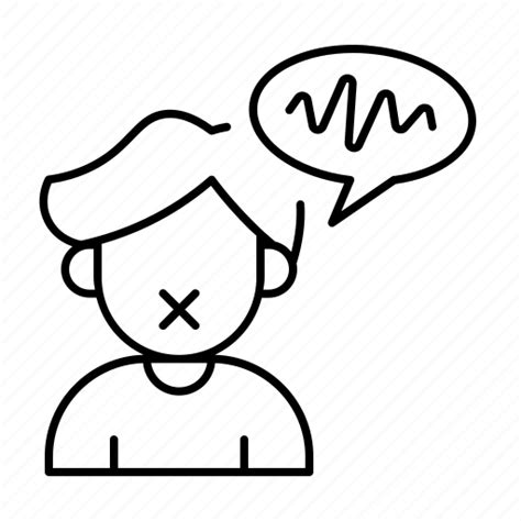 Delay Language Speech Communication Autism Problem Icon Download On Iconfinder