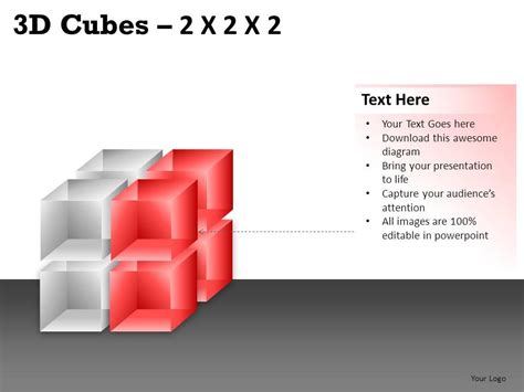 3d Cubes 2x2x2 Powerpoint Presentation Slides Presentation Powerpoint
