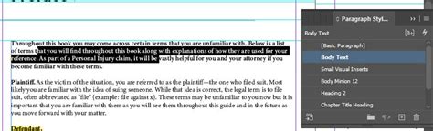 paragraph styles applying different font style adobe support