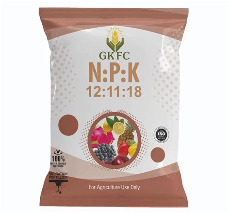 Industrial Grade Npk 12 11 18 Water Soluble Fertilizer Vegetables