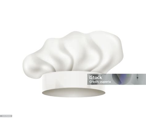 요리사 모자 흰색 토크 정면보기 Chieapf C 레스토랑 직원의 작업 유니폼 요리 의류 3차원 형태에 대한 스톡 벡터 아트 및 기타 이미지 Istock