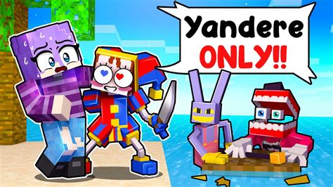 Stuck With Yandere Pomni In Minecraft Youtube