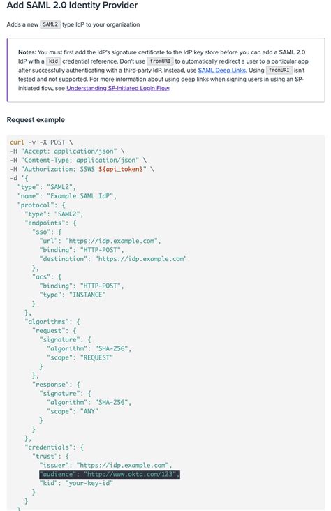 What Is The Source And Value For Audience Uri Mentioned Under