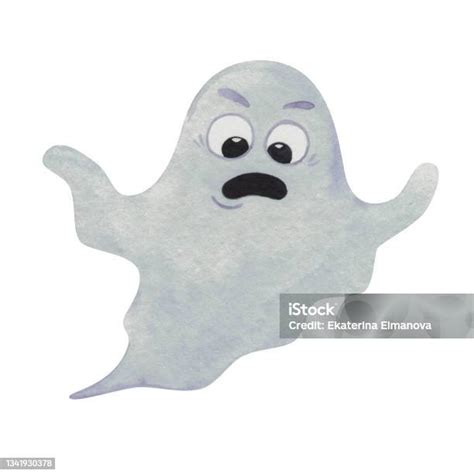 수채화 일러스트 유령 미스터리 캐릭터 일러스트의 만화 스타일 과자 안 주면 장난칠 거예요 어두운 파티 기호 무서운 유령 10월에 대한 스톡 벡터 아트 및 기타 이미지