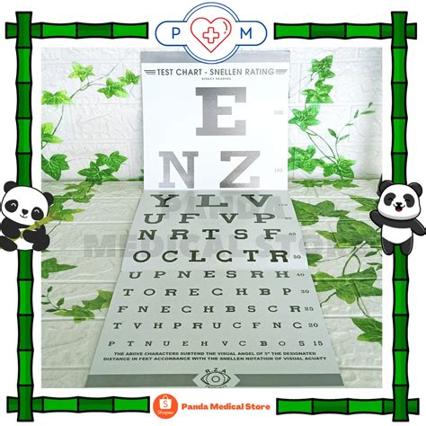 Jual Snellen Chart Test Chart Snellen Rating Alat Tes Mata Bahan