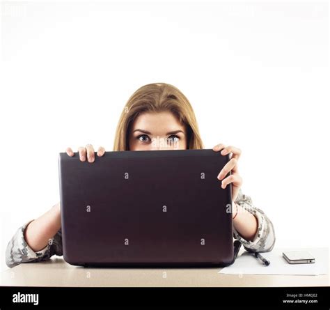 Business Woman With Notebook Stock Photo Alamy