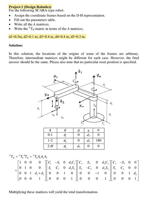 Project Design Robotics For The Following Chegg