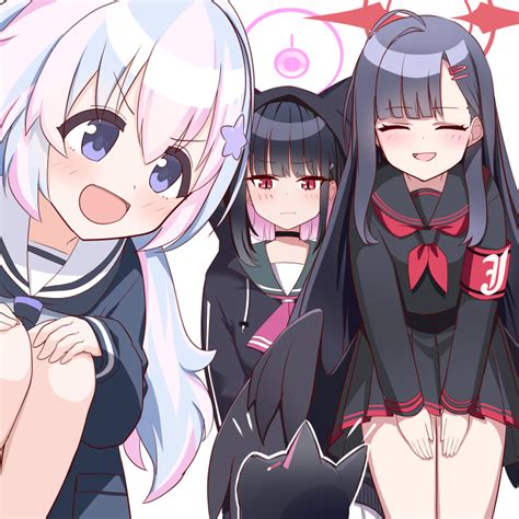 Kazusa Ichika And Reisa Blue Archive Drawn By O Rakkasei Danbooru