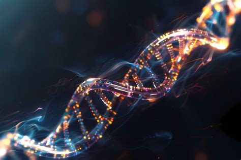 a algorithmic dna helix premium ai generated image