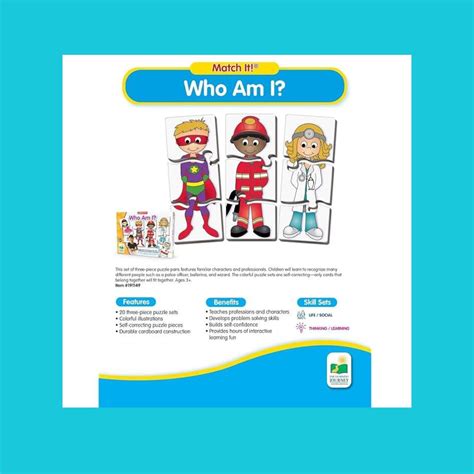 Match It Who Am I 20 Self Correcting Puzzles All About Diversity An