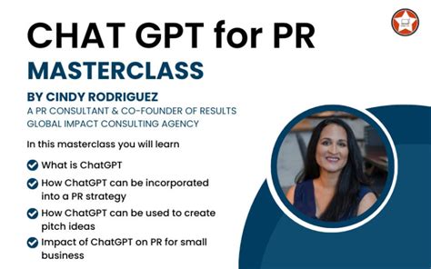 Masterclass How To Use Chatgpt For Pr Of Small Businesses