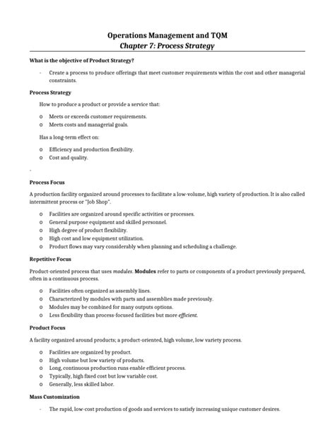 Chapter 7 Process Strategy Pdf Automation Radio Frequency Identification