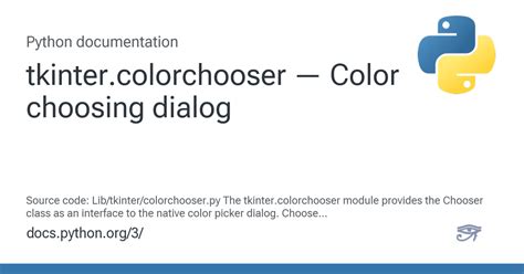 Lorchooser — Color Choosing Dialog — Python 3135 Documentation