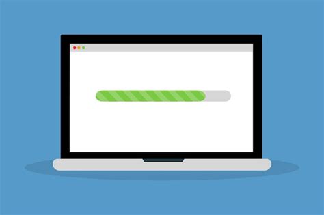 Premium Vector Laptop With Progress Bar In A Flat Design