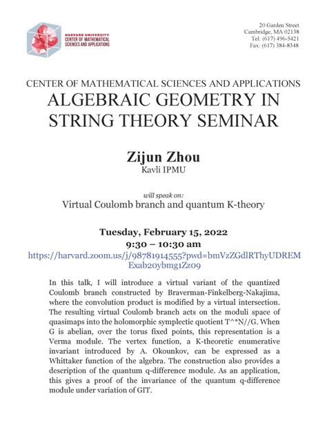 Virtual Coulomb Branch And Quantum K Theory Cmsa