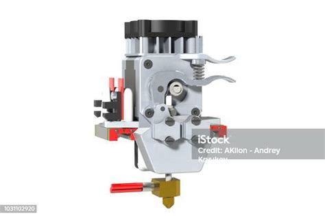 인쇄 헤드 3d 프린터의 3d 모델입니다 이것은 내 프린터 프로젝트입니다 3d 인쇄에 대 한 완벽 하 게 작동 Mezanizm입니다 3d 렌더링 3d 그림 3차원 인쇄에