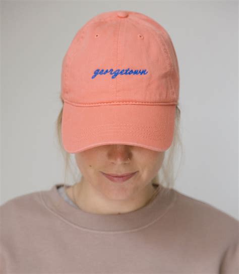 Georgetown Script Hat Peach Boat House Apparel