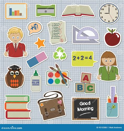 School Stickers Royalty Free Stock Photos - Image: 9510388
