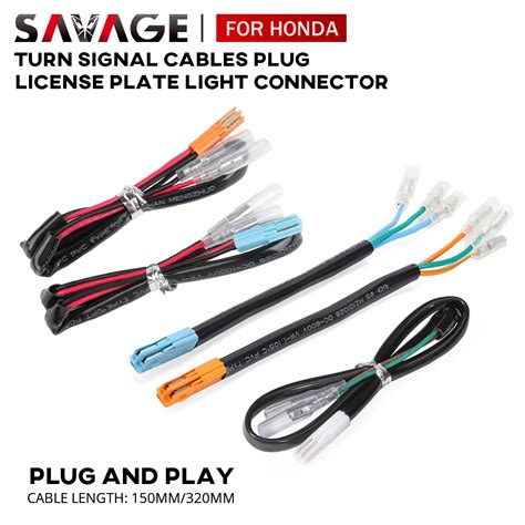 Adaptador De Señal De Giro Conector De Cable De Luz De Matrícula Para Honda Crf 250l Cb 500x