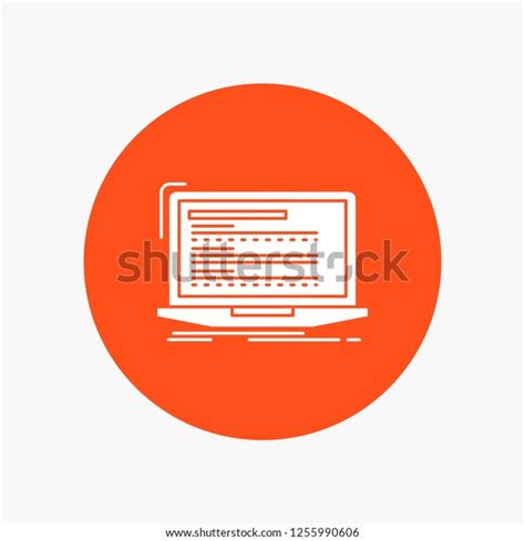 Code Coding Computer Monoblock Laptop White Stock Vector Royalty Free